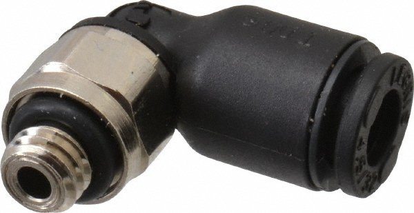 Legris - 5/32" OD, 10-32 UNF, Nylon/Nickel Plated Brass Push-to-Connect Male Elbow - 48618961 ...