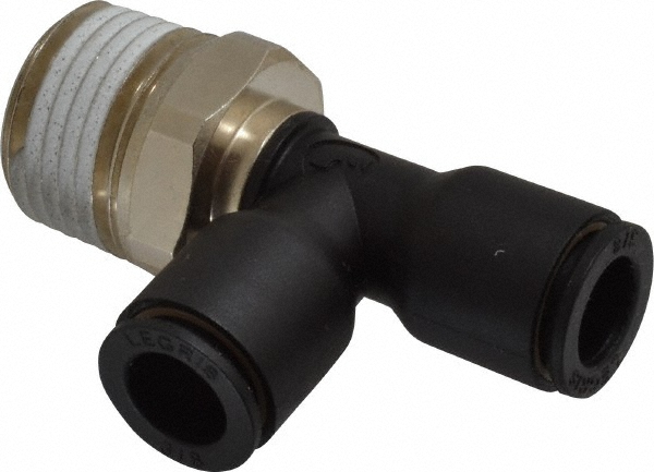 Legris 3103 60 11 Nylon & Nickel-Plated Brass Push-to-Connect Fitting 3/8 Tube OD x 1/8 NPT Male ...