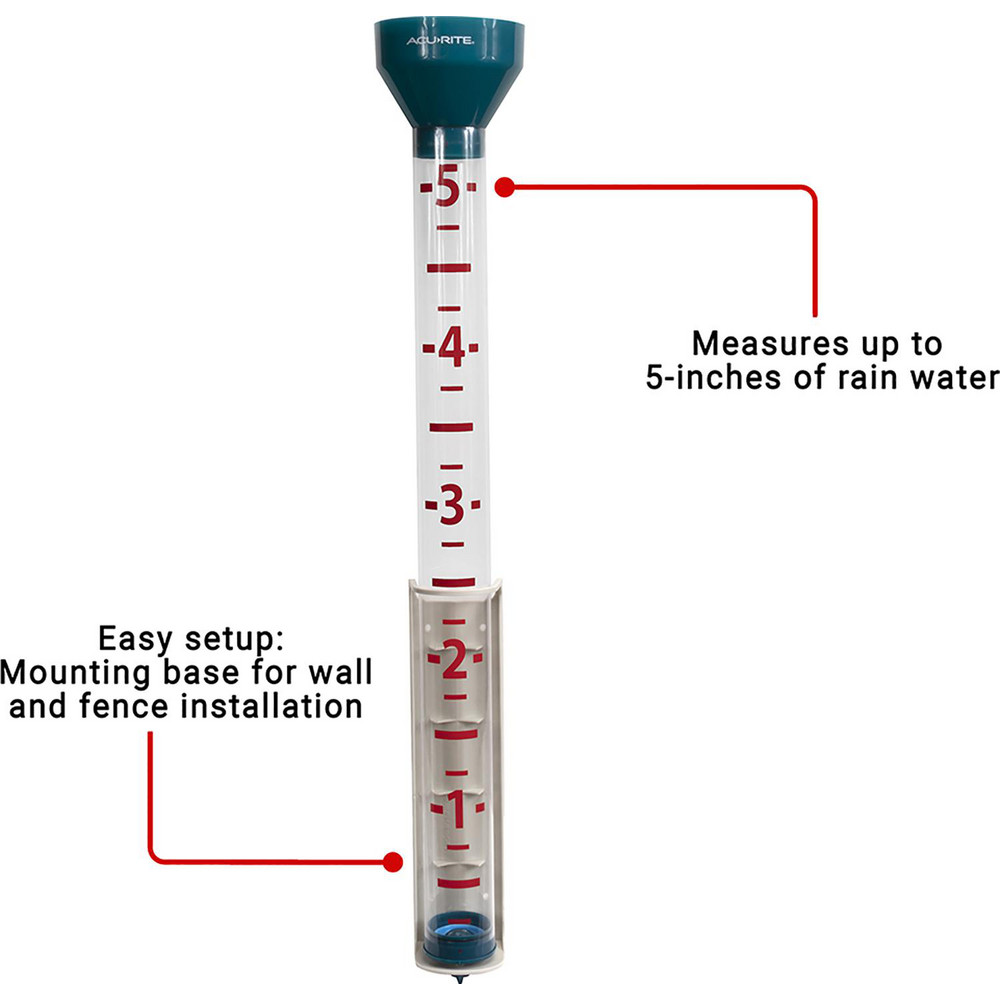 AcuRite - Rain Gauges: Thermometer: No; Magnifying: Yes | MSC Direct