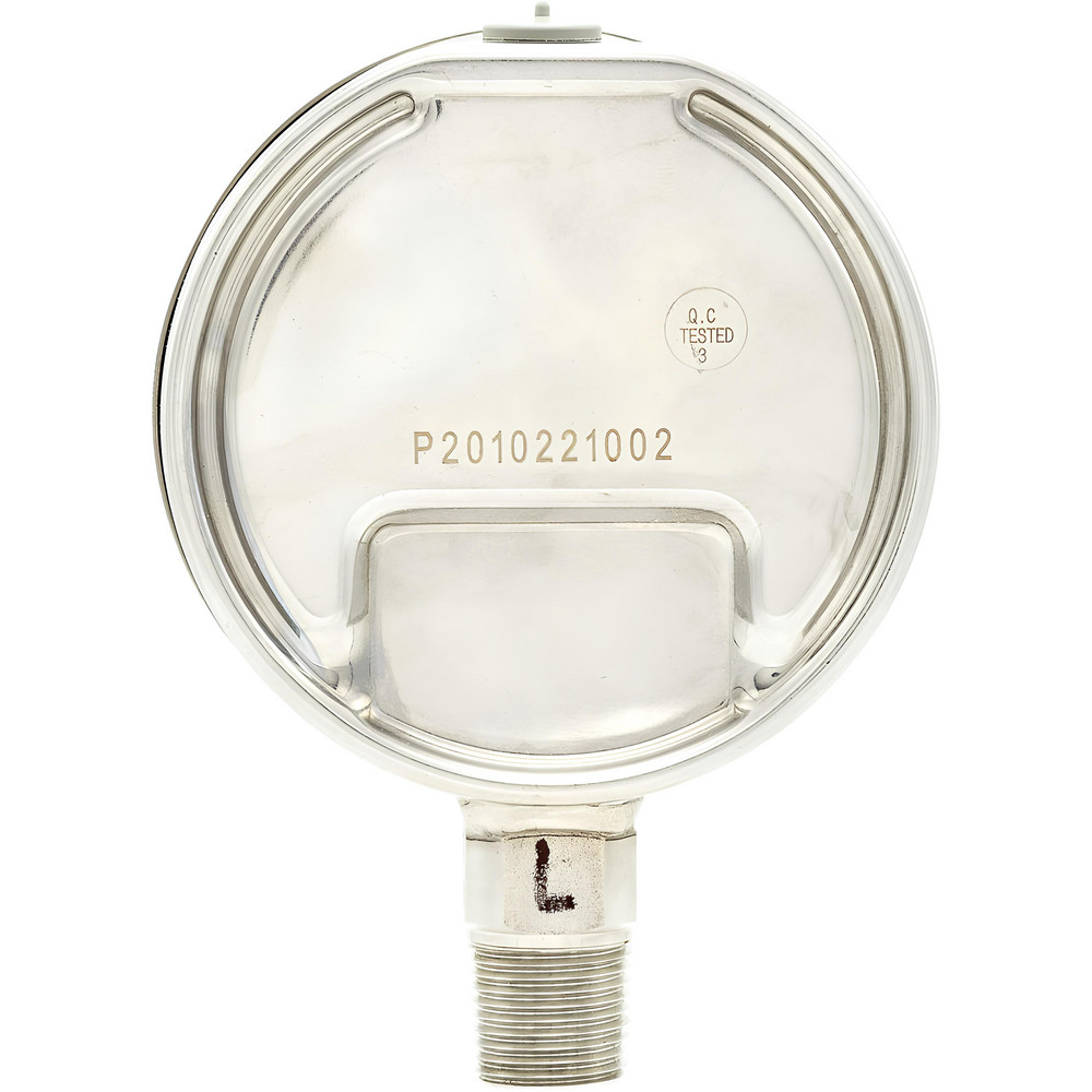 ESP Pro - Pressure Gauge: 4" Dial Dia, 0 to 15 psi, 1/2" NPT, Bottom Mount | MSC Direct