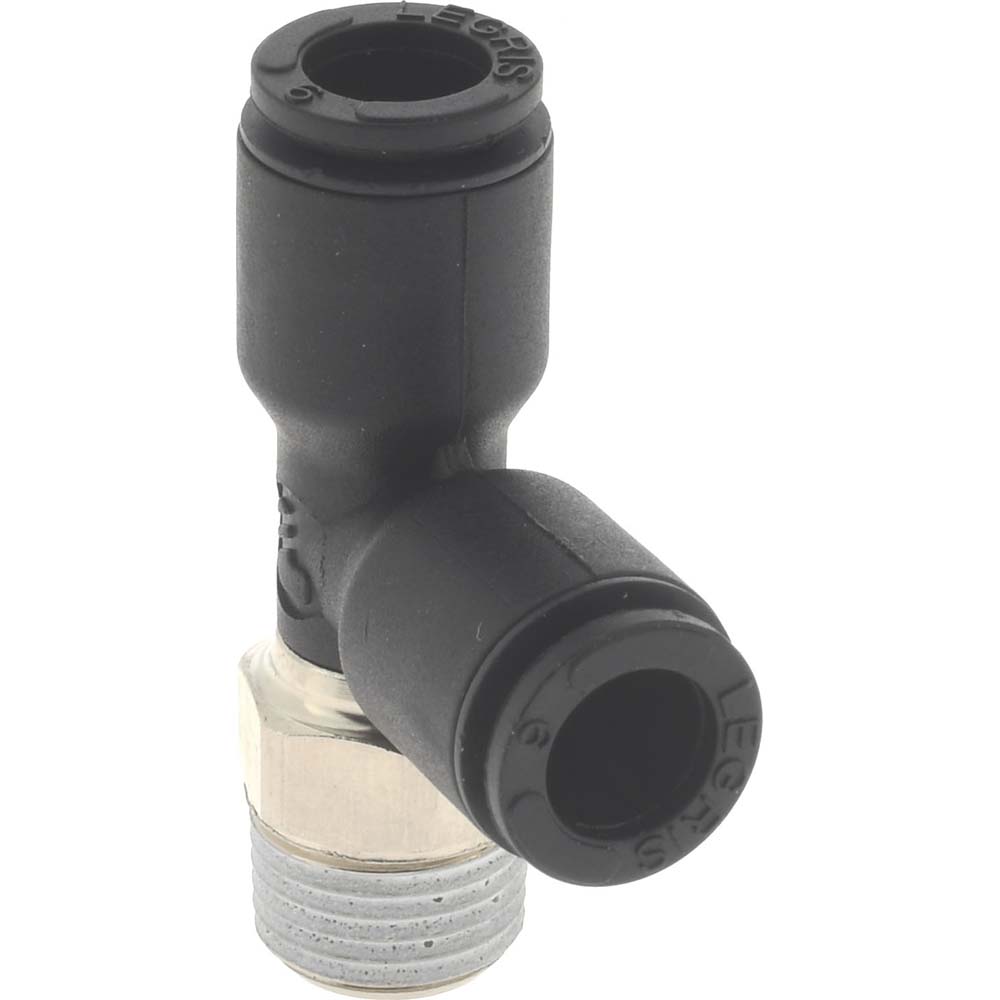 Legris - 6mm OD, 1/8 BSPT, Nylon/Nickel Plated Brass Push-to-Connect Male Run Tee - 48681225 ...