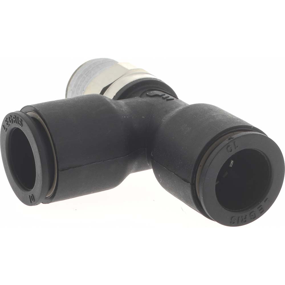 Legris - 10mm OD, 1/4 BSPT, Nylon/Nickel Plated Brass Push-to-Connect Male Run Tee - 48681332 ...