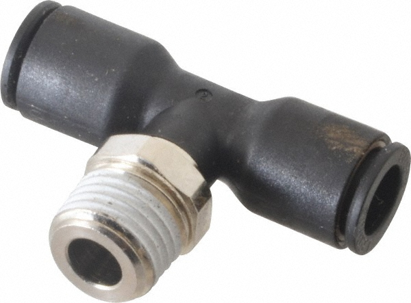 Legris - 5/16" OD, 1/4 BSPT, Nylon/Nickel Plated Brass Push-to-Connect Male Branch Tee ...