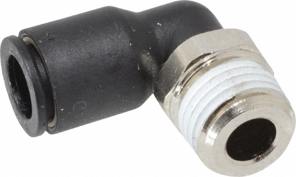 Legris - 5/16" OD, 1/4 BSPT, Nylon/Nickel Plated Brass Push-to-Connect Male Elbow - 48682728 ...