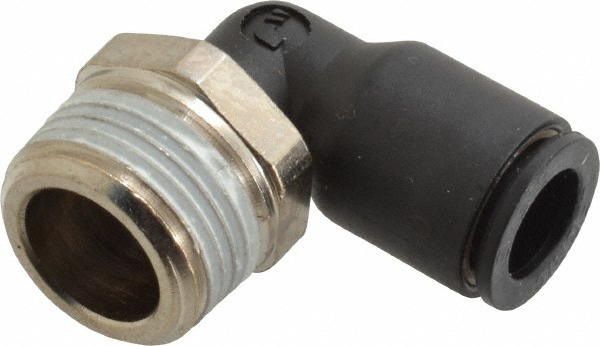 Legris - 5/16" OD, 3/8 BSPT, Nylon/Nickel Plated Brass Push-to-Connect Male Elbow - 48682751 ...