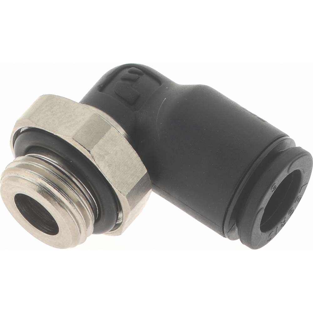 Legris - 6mm OD, 1/8 BSPP, Nylon/Nickel Plated Brass Push-to-Connect Male Elbow - 48684377 - MSC ...