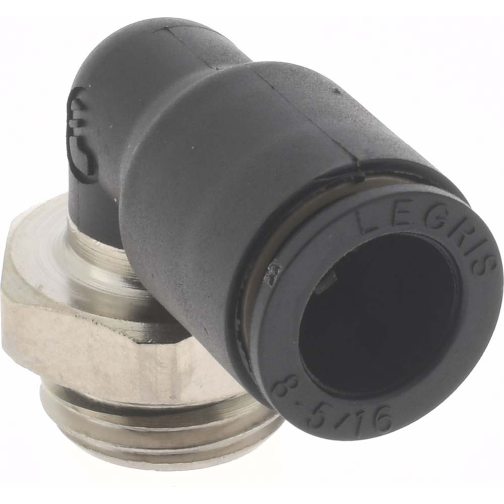 Legris - 8mm OD, 1/4 BSPP, Nylon/Nickel Plated Brass Push-to-Connect Male Elbow - 48686687 - MSC ...