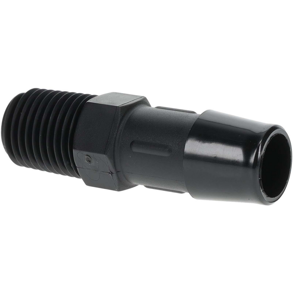 Made in USA - Barbed Tube Adapter: Single Barb, 1/2" Barb, 1/4" NPT ...