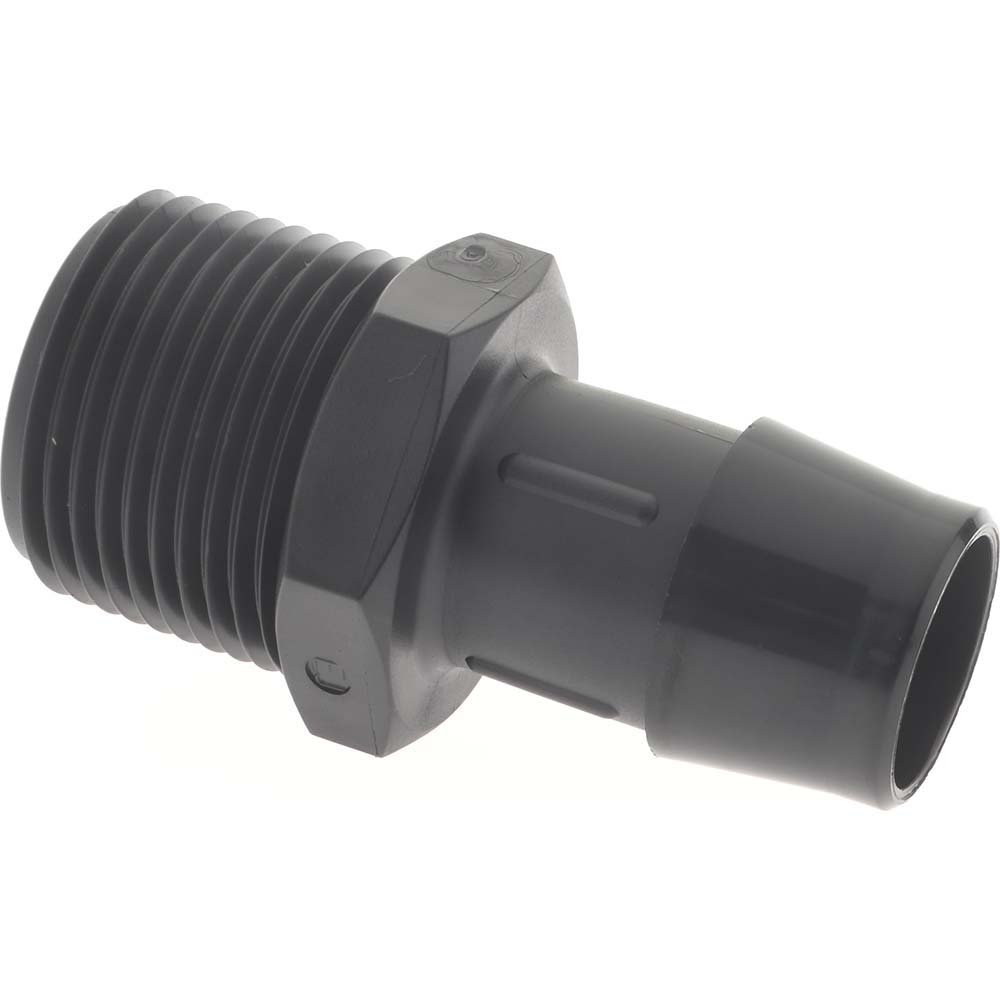 Made in USA - Barbed Tube Adapter: Single Barb, 3/4" Barb, 3/4" NPT ...