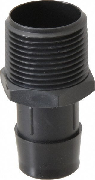 Made in USA - Barbed Tube Adapter: Single Barb, 1" Barb, 1" NPT | MSC ...