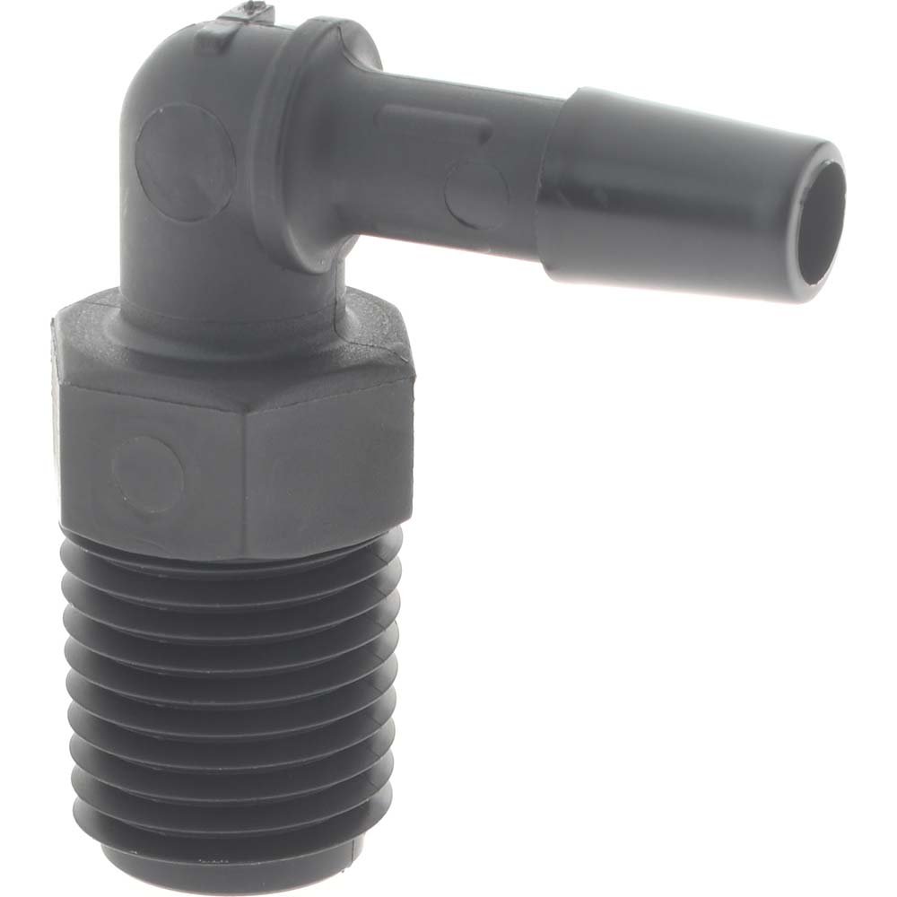 Made in USA - 1/4X1/4" ELBOW (PK 10) BLACK NYLON BARBED | MSC Direct