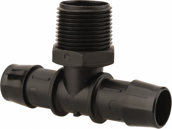 Made in USA - Barbed Tube Branch Tee: 3/4" Barbs, 3/4" NPT | MSC Direct