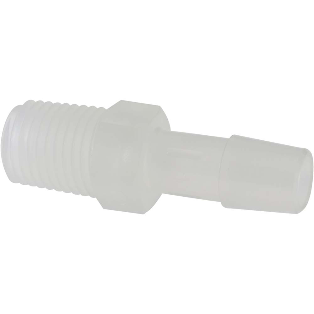 Made in USA - Barbed Tube Adapter: 3/8" Barbs, 1/4" NPT | MSC Direct