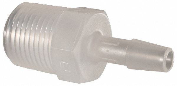 Made in USA - Barbed Tube Adapter: 1/4" Barbs, 3/8" NPT | MSC ...