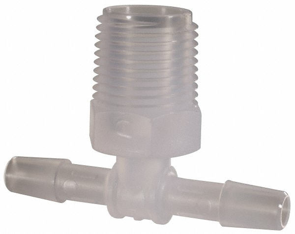 Made in USA - Barbed Tube Branch Tee: 1/4" Barbs, 6/8" NPT | MSC Direct