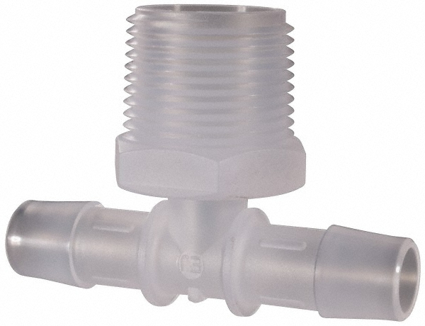 Made in USA - Barbed Tube Branch Tee: 1/2" Barbs, 3/4" NPT | MSC Direct