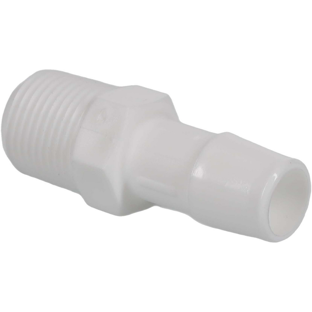 Made in USA - Barbed Tube Adapter: Single Barb, 1/2" Barb, 3/8" NPT ...