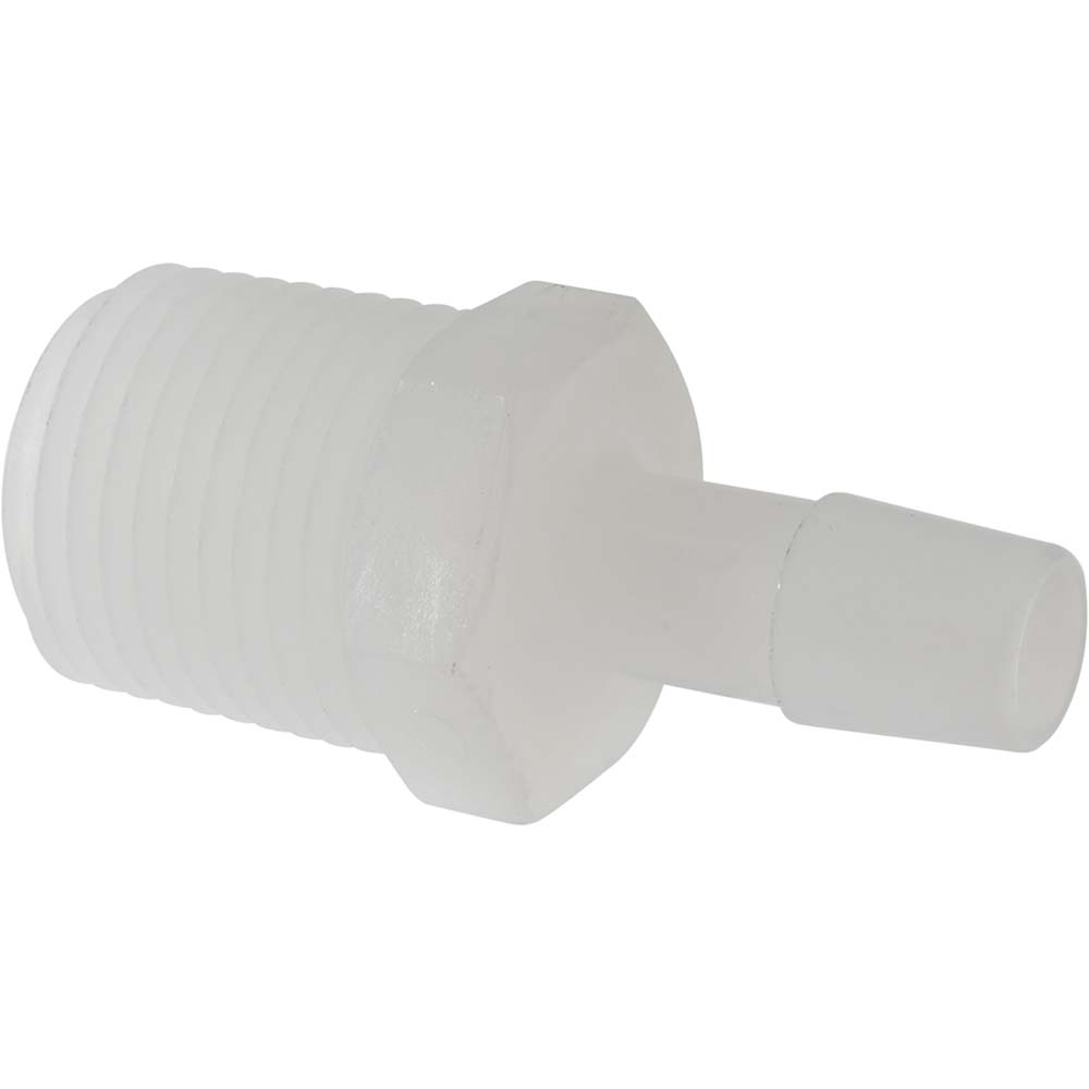 Made in USA - Barbed Tube Adapter: Single Barb, 3/8" Barb, 1/2" NPT ...