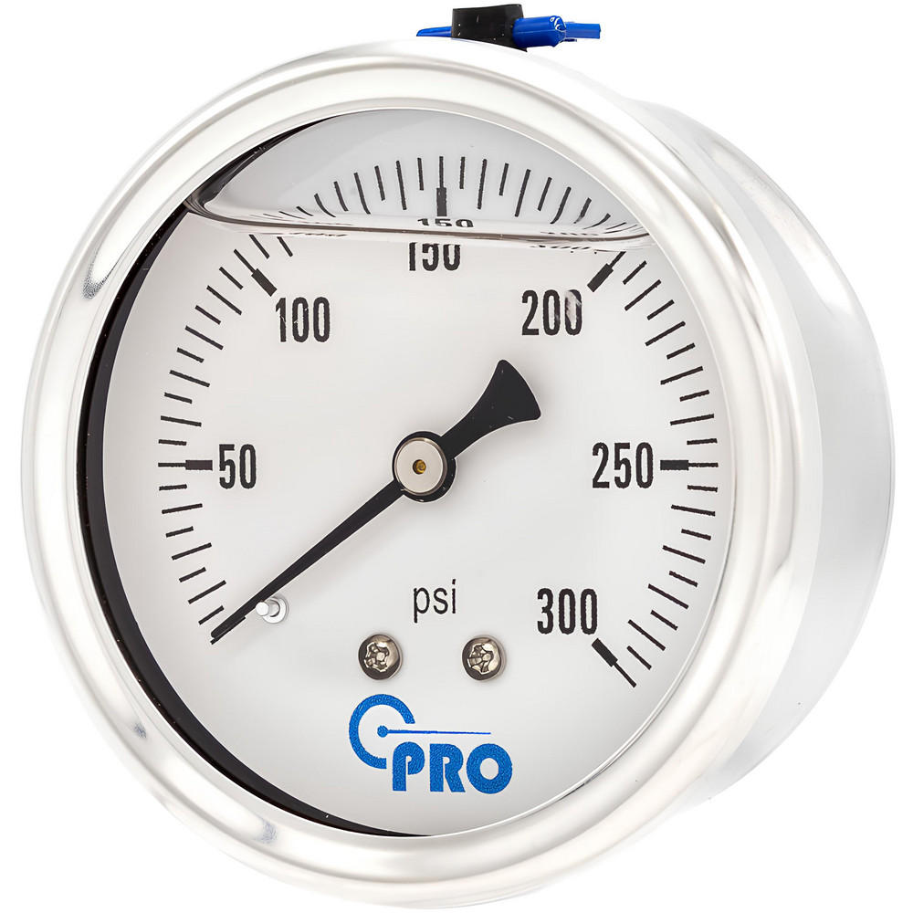 ESP Pro - Pressure Gauge: 2-1/2" Dial Dia, 0 to 300 psi, 1/4" NPT, Back Mount | MSC Direct