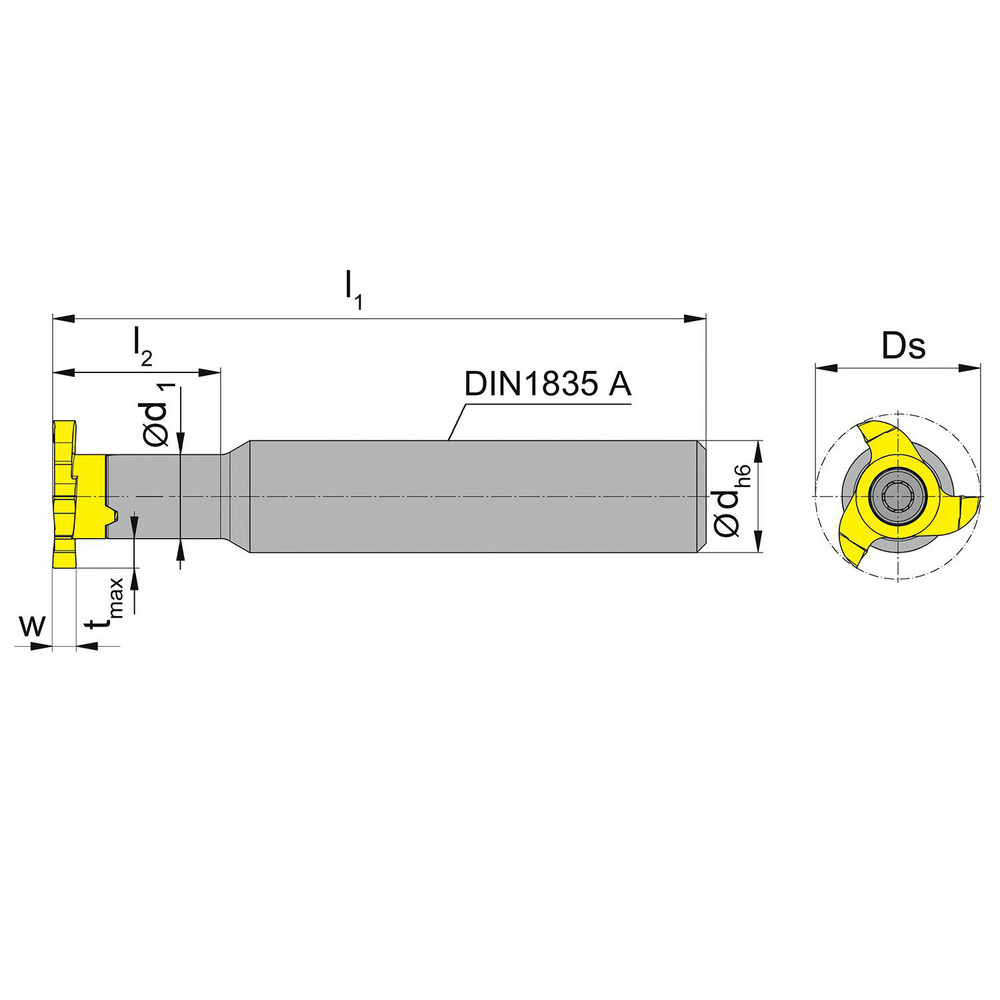 HORN - Replaceable Tip Milling Shanks: Shank Type: Cylindrical; Shank ...