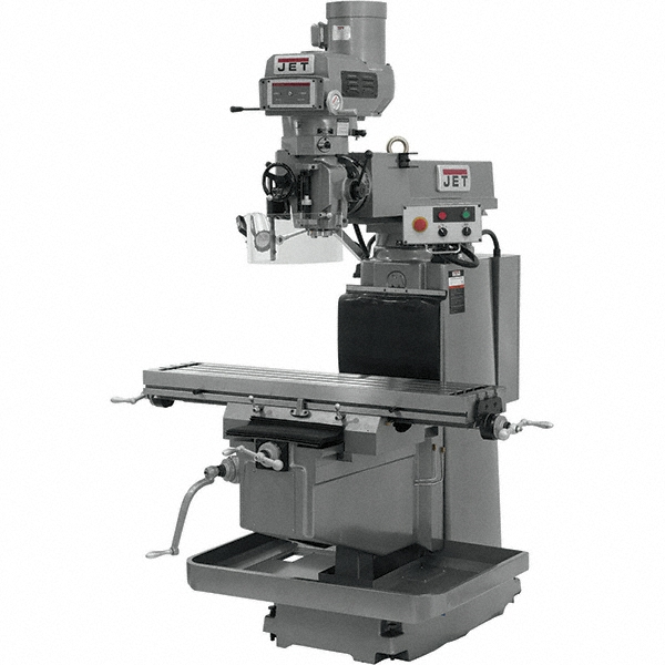 Jet - 12" x 54" Knee Milling Machine: 5.00 hp, Variable Speed Pulley ...