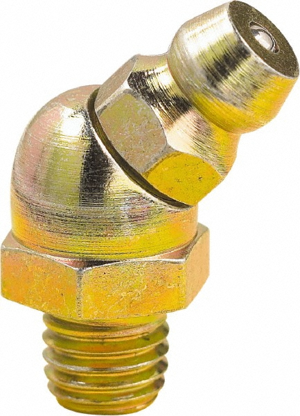 lumax - Taper Thread Grease Fitting: 45 ° Head, 1/4-28 Taper | MSC Direct