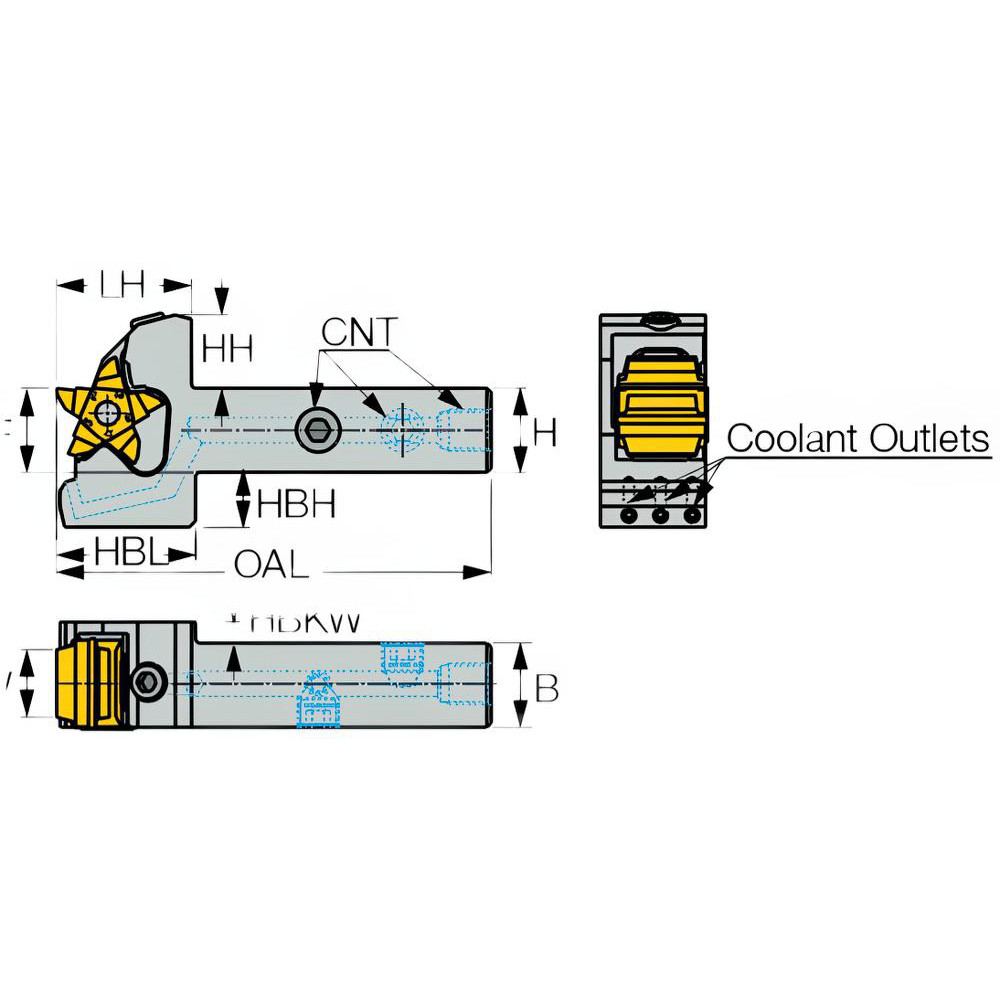 Iscar - Indexable Grooving Toolholders: Toolholder Type: External ...