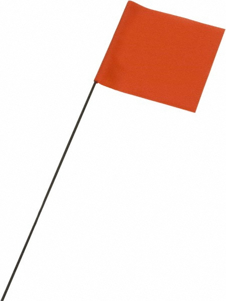 AbilityOne - Pack of (100) 3" High x 3-1/2" Wide, Orange PVC Marking ...