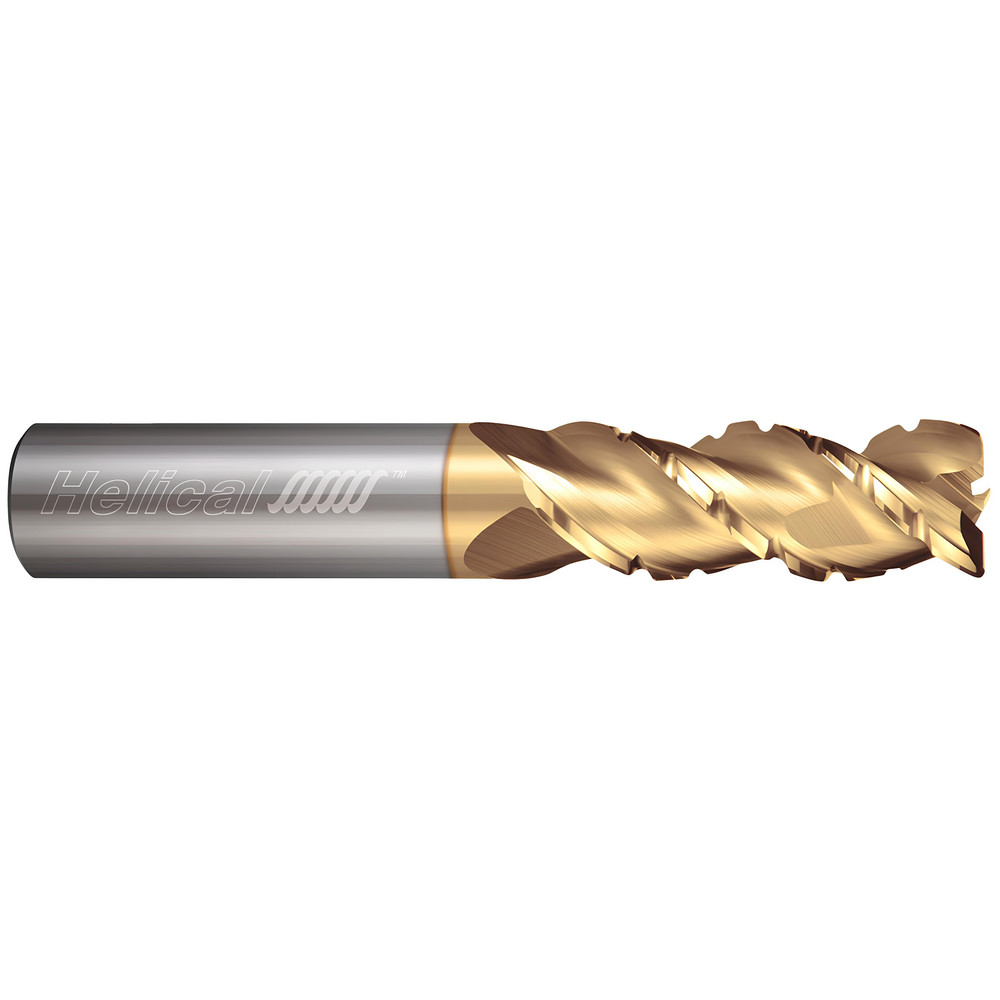 Helical Solutions - Corner Radius End Mill: 1/2" Dia, 1-1/4" LOC, 0.0600" Radius, 3 Flute, Solid ...