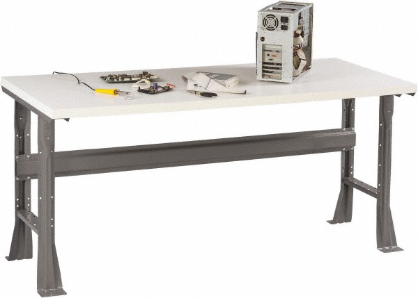 Tennsco - Work Bench: 72" Wide, 36" Deep, 33-1/2" High, Powder Coated ...