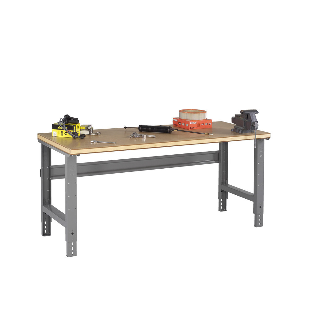 Tennsco - Work Bench: 60" Wide, 30" Deep, 29-5/8 to 33-3/4" High ...