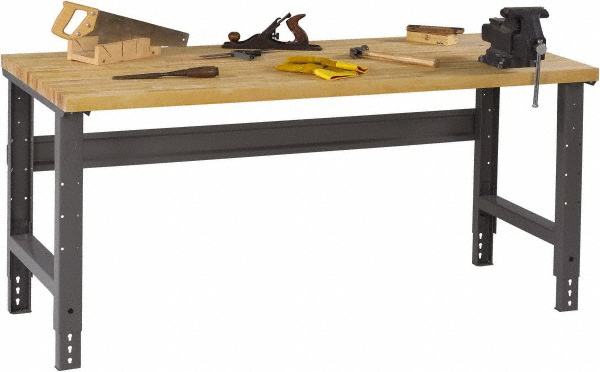 Tennsco - 60 Wide x 30" Deep x 33-1/2" High, Butcher Block Workbench ...