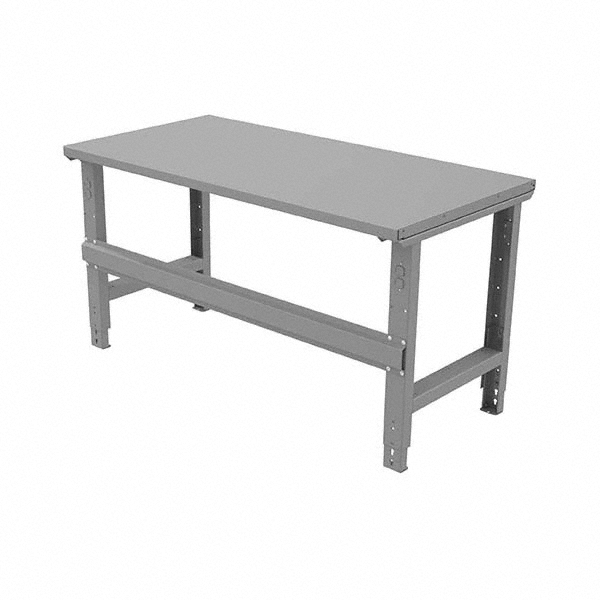 Tennsco - 60 Wide x 30" Deep x 33-1/2" High, 12 Gauge Steel Workbench ...