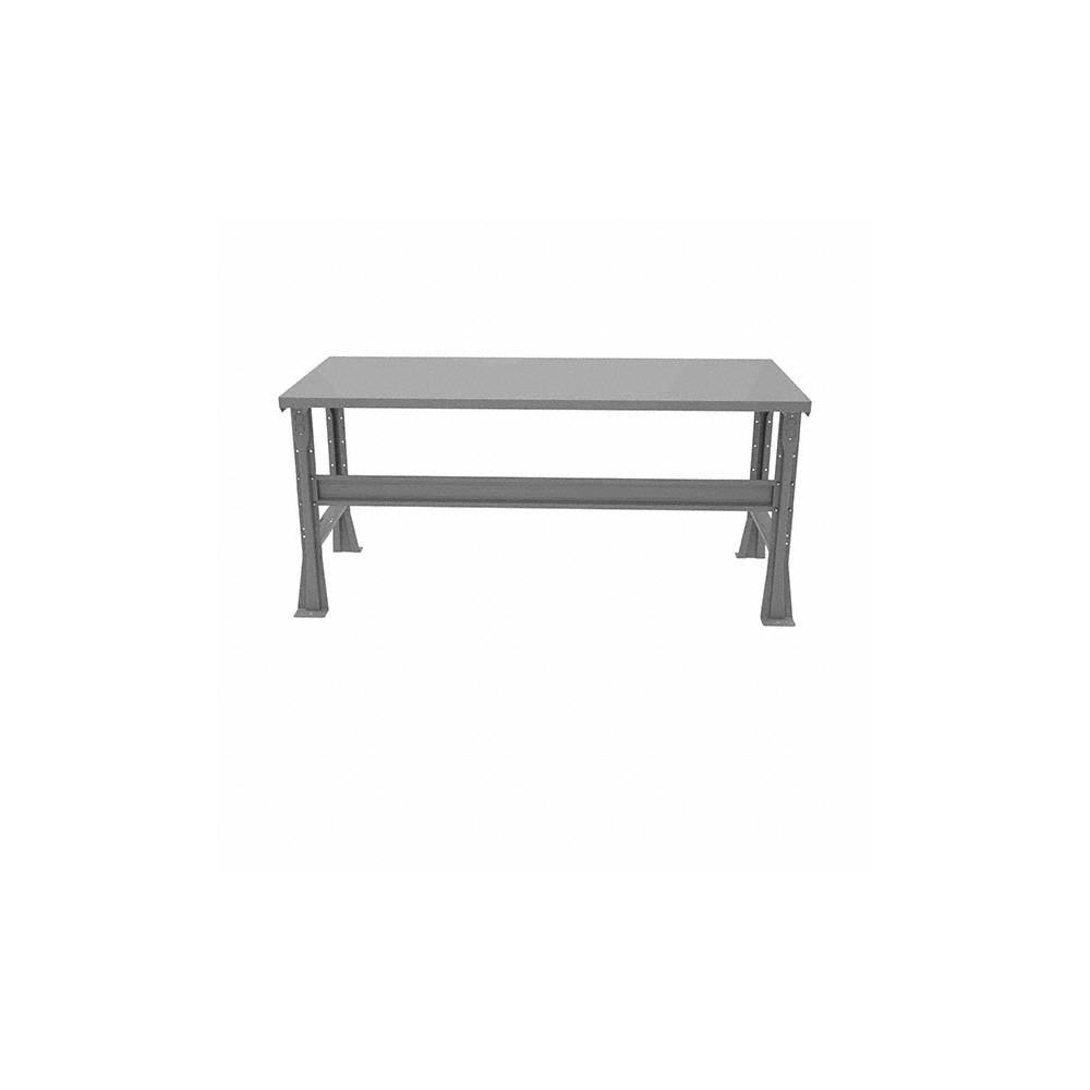 Tennsco - Work Bench: 72" Wide, 33-1/2" High, Powder Coated, Steel Top ...
