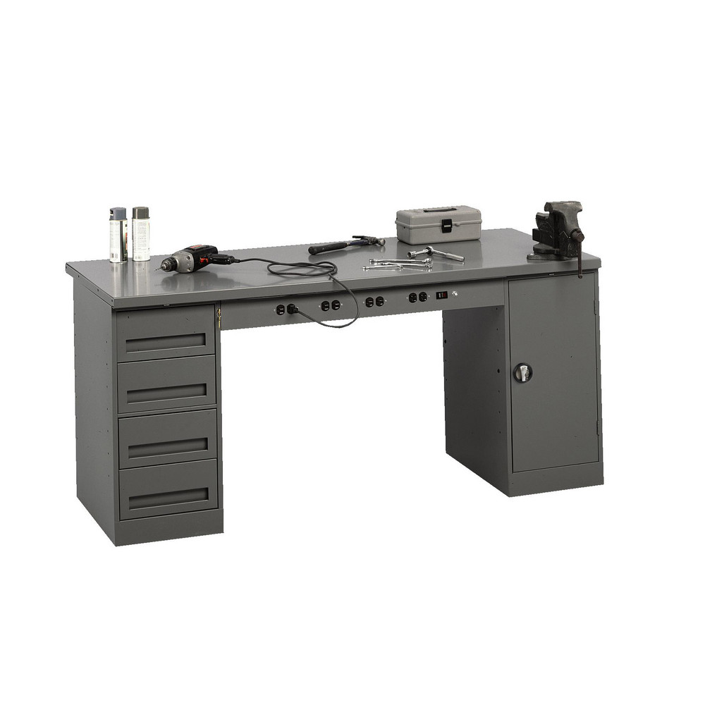 Tennsco - Electronic Modular Work Bench: 72" Wide, 30" Deep, 33-1/2 ...