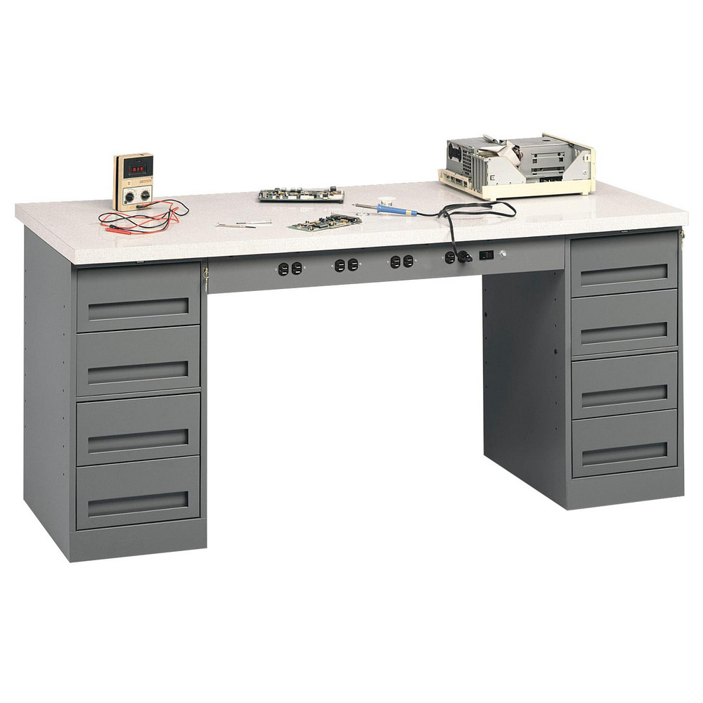 Tennsco - Electronic Modular Work Bench: 72" Wide, 30" Deep, 33-1/2 ...