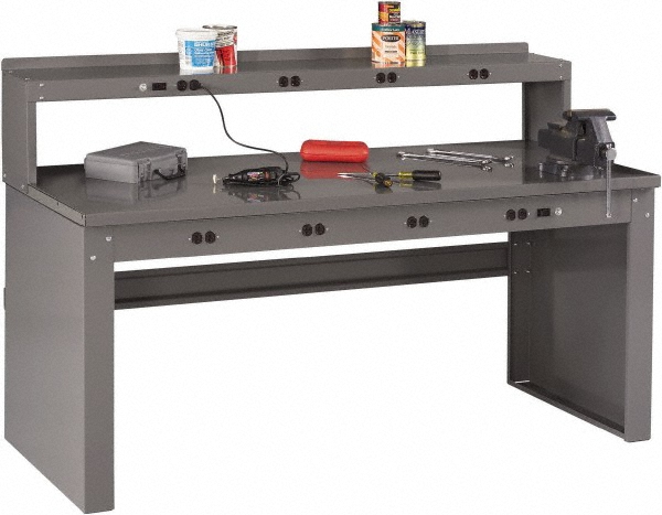 Tennsco - 72 Wide x 30" Deep x 33-1/2" High, 12 Gauge Steel Workbench ...