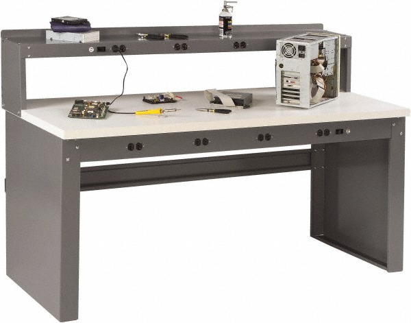 Tennsco - 72 Wide x 30" Deep x 33-1/2" High, Plastic Laminate Workbench ...