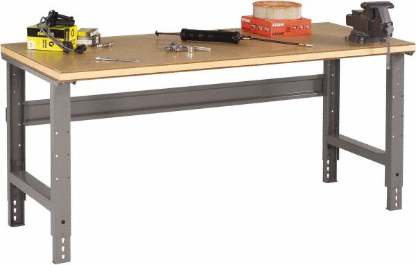 Tennsco - Work Bench: 72" Wide, 36" Deep, 29-5/8 to 33-3/4" High ...