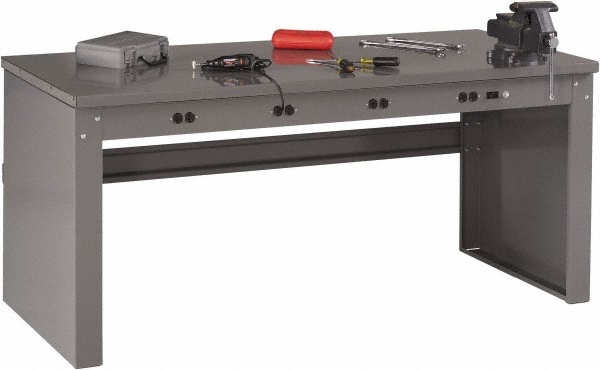 Tennsco - 72 Wide x 30" Deep x 33-1/2" High, 12 Gauge Steel Workbench ...