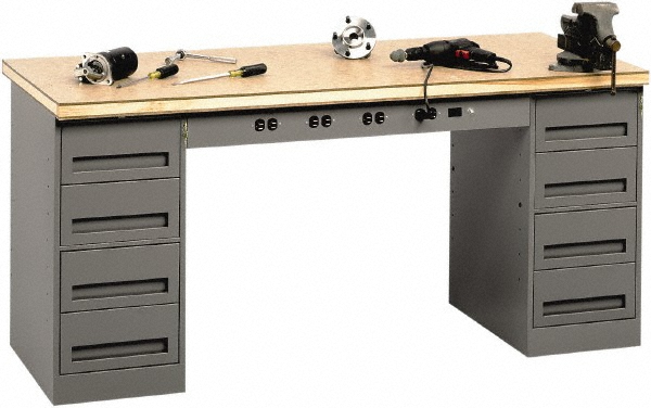 Tennsco - Stationary Workbench: Medium Gray - 49116551 - MSC Industrial ...
