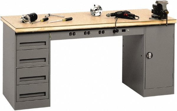 Tennsco - Electronic Modular Work Bench: 72" Wide, 30" Deep, 33-3/4 ...