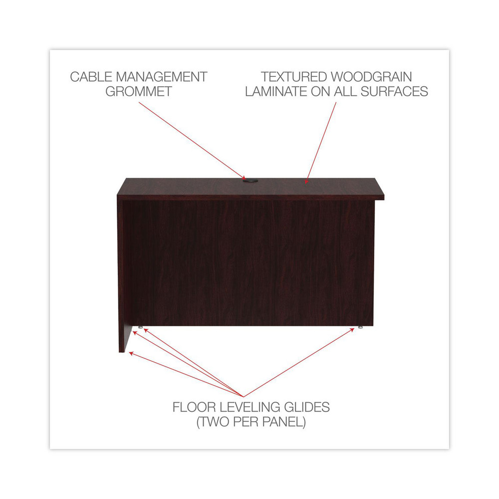 ALERA - Desk: Woodgrain Laminate, Mahogany | MSC Direct
