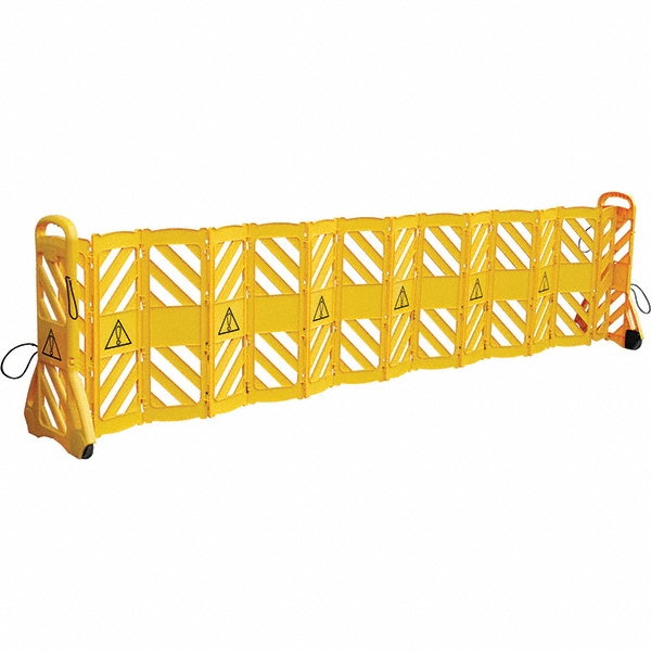 Vestil - Barrier: 40" High, 13" Wide, Plastic Frame, Yellow | MSC Direct