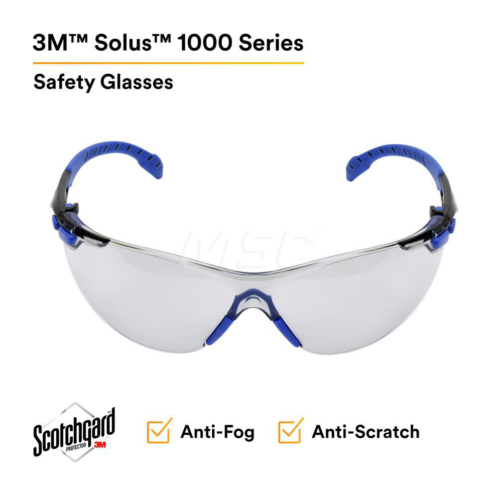 3M - Safety Glasses: Anti-Fog & Scratch-Resistant, Polycarbonate, Clear ...