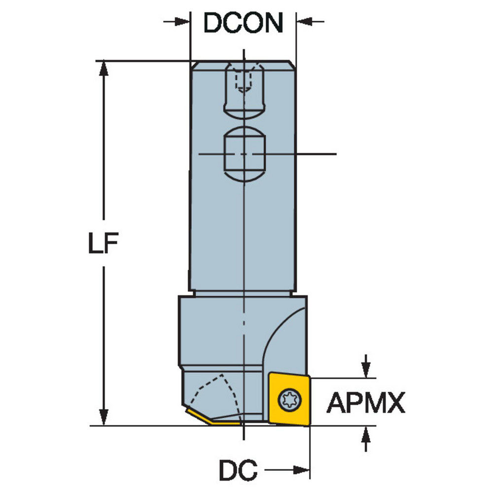 Sandvik Coromant - Indexable Square-Shoulder End Mill: R216.2-325, 1 ...