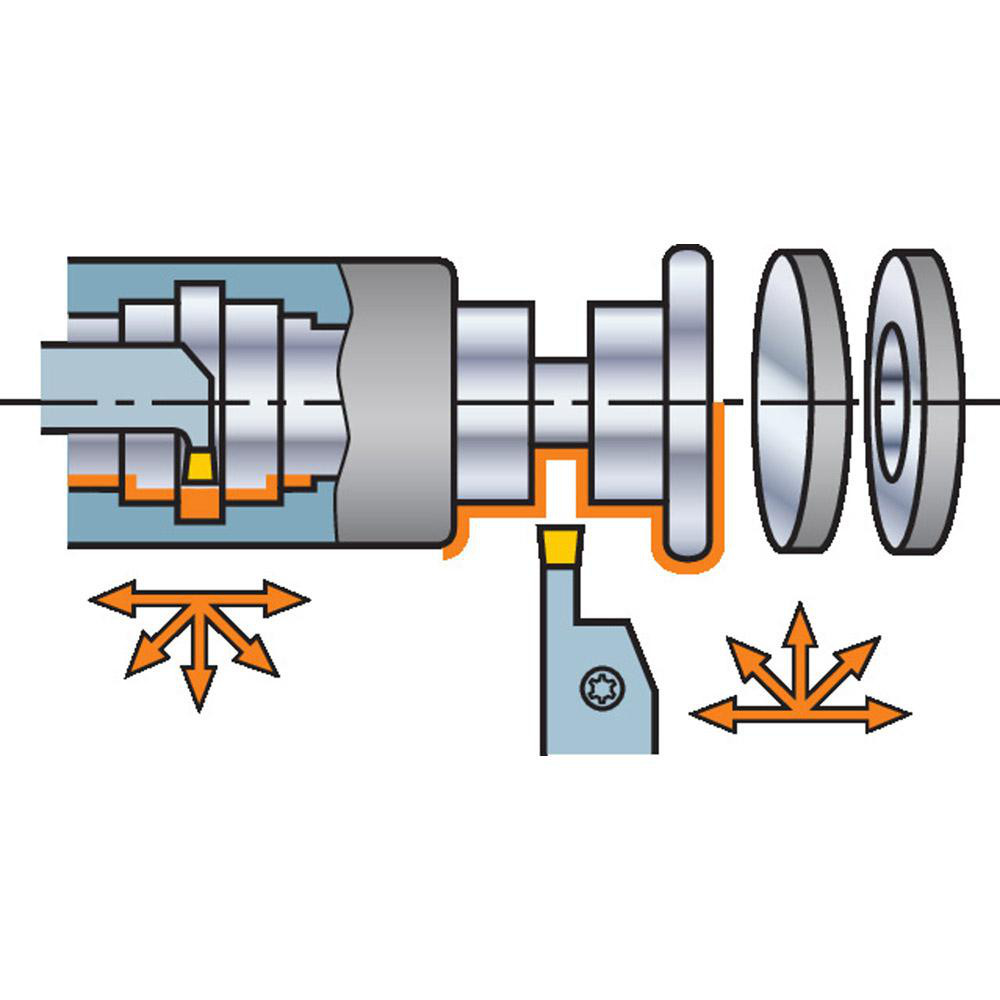 Sandvik Coromant - Indexable Grooving Blade: 2.0669" High, Left Hand ...