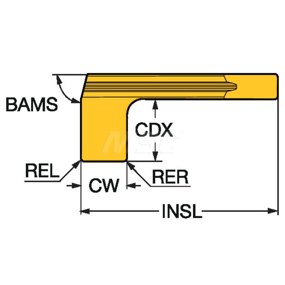 Sandvik Coromant - Grooving Insert: LG123L1-0600-BG H13A, Carbide | MSC ...