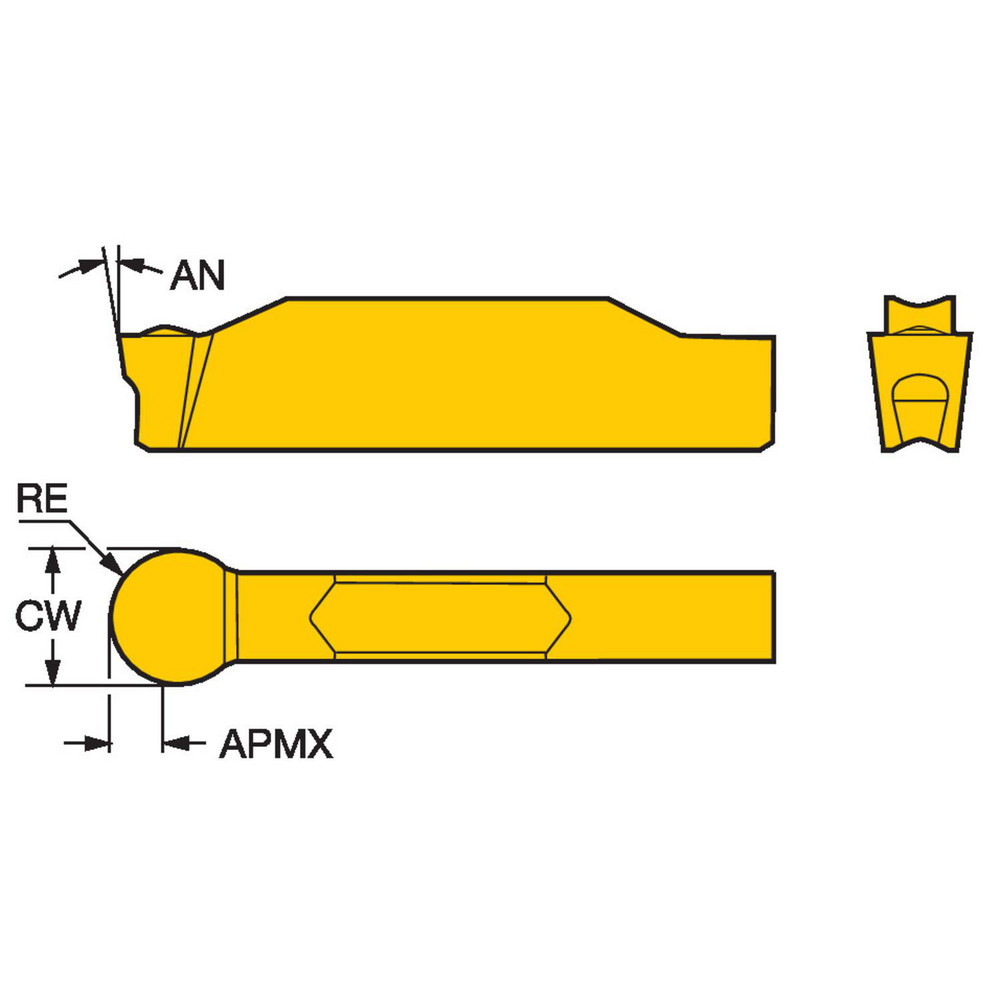 Sandvik Coromant - Grooving Insert: N123J10600RM H13A, Carbide | MSC Direct