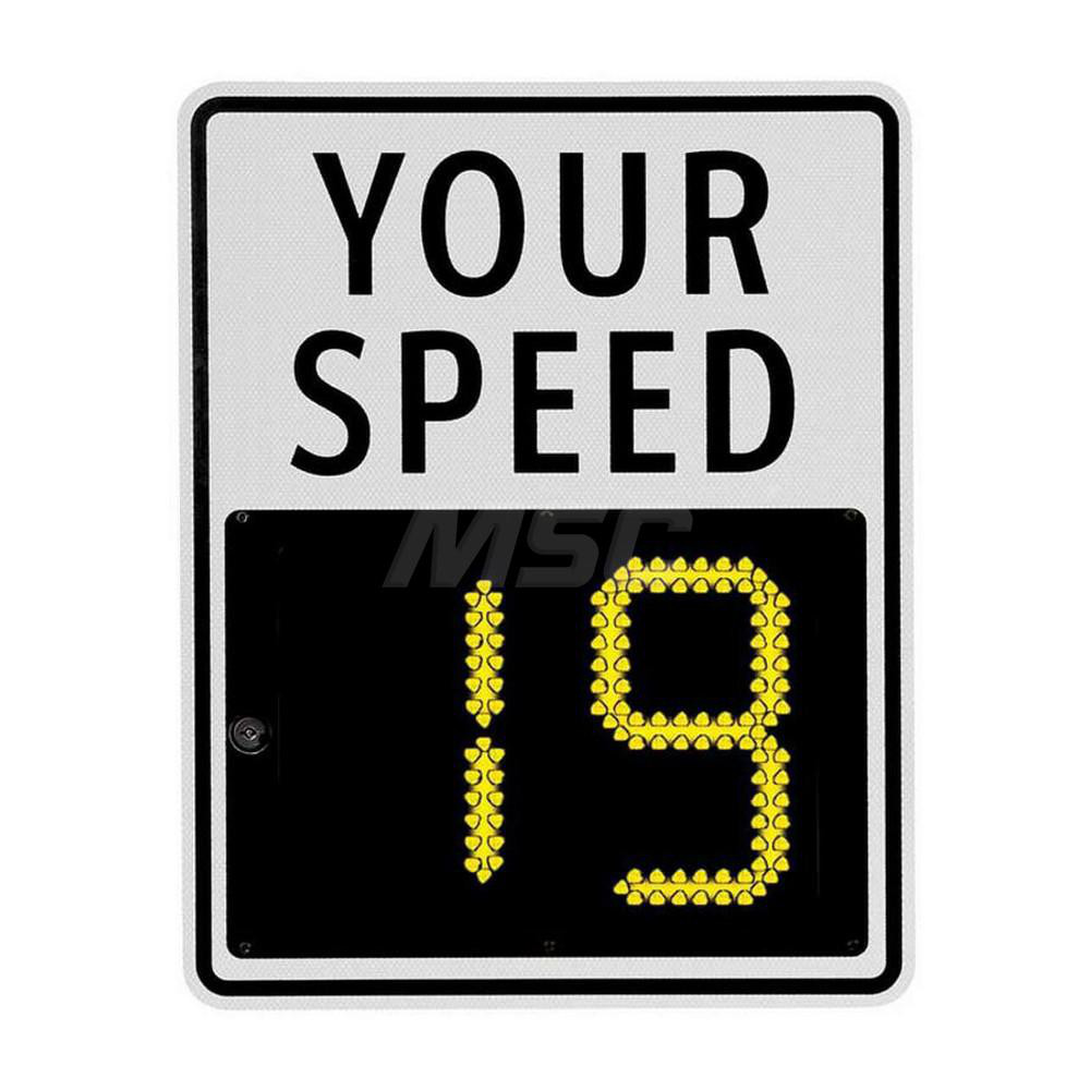 TrafficLogix - Speed Limit Sign: Rectangle, YOUR SPEED | MSC Direct